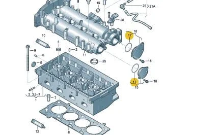 Camshaft cover seal gasket 45x3 | N90344501 | VAG247.com VW Audi Seat Skoda