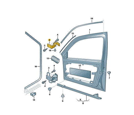 Upper door hinge Audi A3 A6 VW Lupo Golf IV Passat B5 Bora SEAT Arosa ...