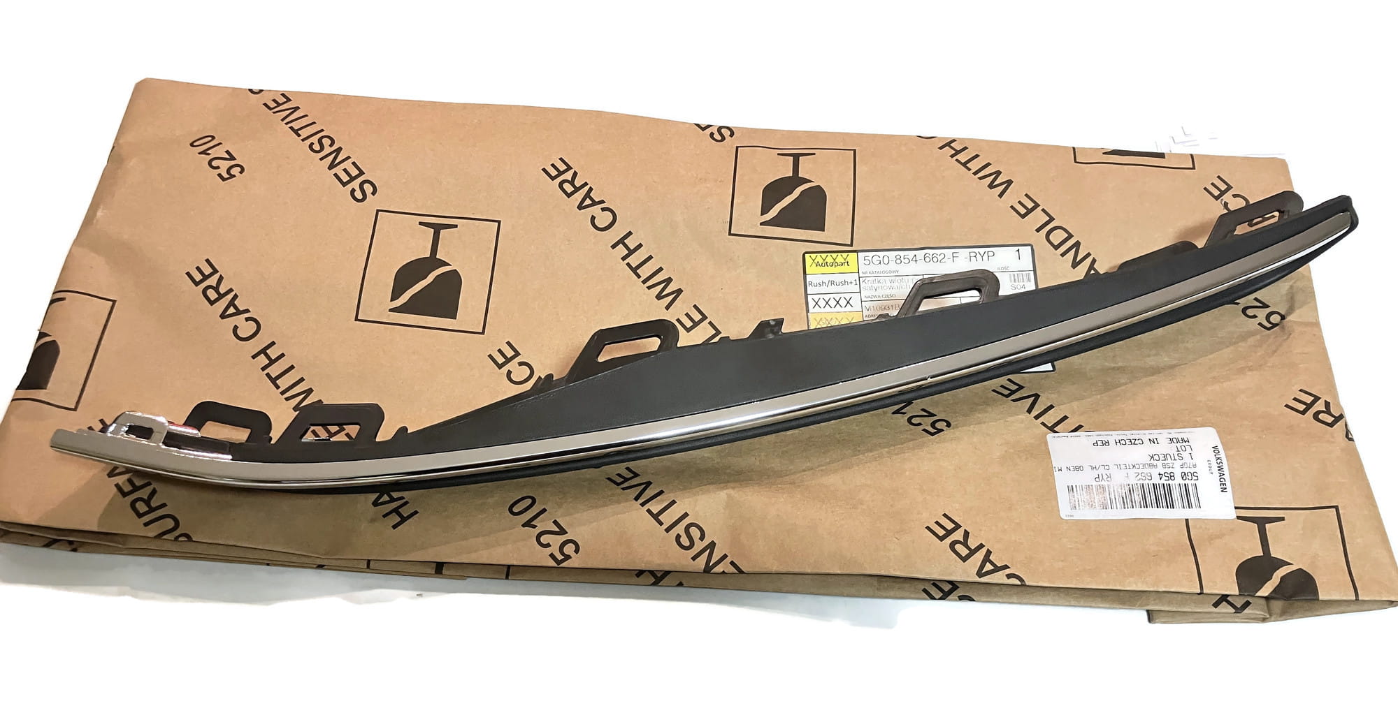Front bumper chrome trim cover grille VW Golf VII 2017- | 5G0854661FRYP ...