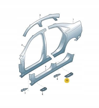 Rear jack handle | AUDI A6 C6 2006-2011 | 4F0802847 | 4F0802847 ...