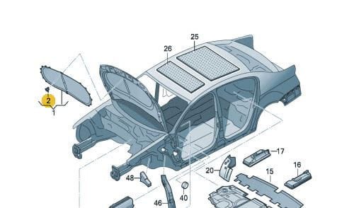 Hood insulation sound blanket clip | 8E0863727A | VAG247.com VW Audi ...