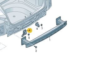 Rear bumper center bracket Audi A3 limousine 2017-2021 | 2021 ...