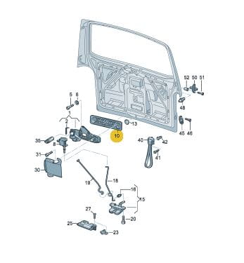 Rear tailgate boot lid handle Volkswagen T6 Transporter Multivan ...