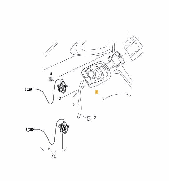 Insert fuel filler cap housing Audi A6 C7 2011-2018 | 4G0809906A ...