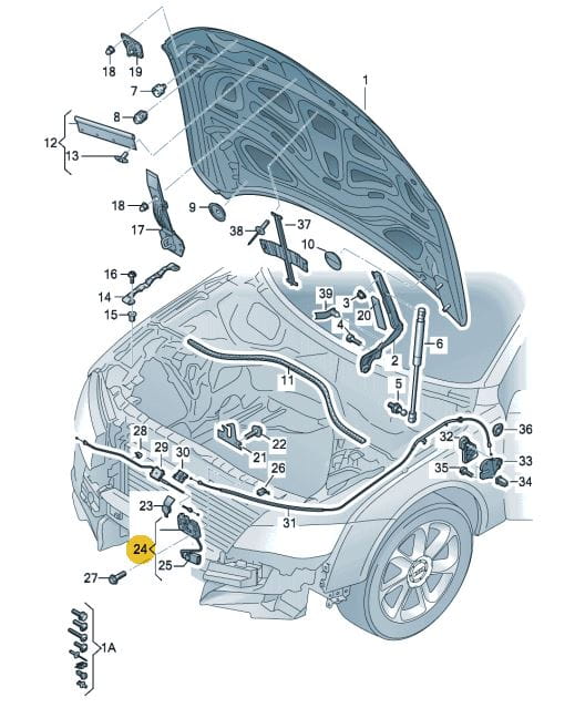Hood bonnet side latch switch lock Audi A6 C7 A7 2011-2018 | 4G0823509D ...