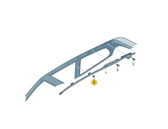 Airbag curtain clip set 5pc Audi A6 C7 A7 | 4G8898803 | VAG247.com VW ...