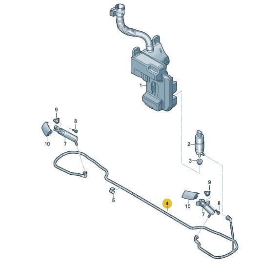 Headlight washer hose Audi A3 FL 2017-2020 | 8V3955970Q | VAG247.com VW ...