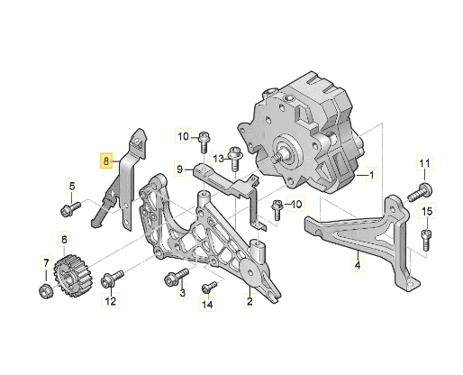 Fuel injectrion pump side bracket 3.0 TDI VW AUDI | 059130407C | VAG247 ...
